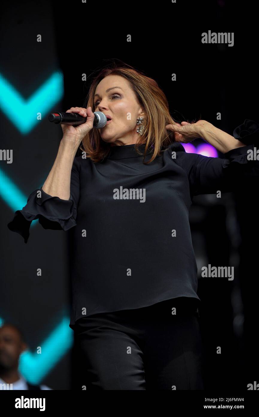 Belinda Carlisle performs live during the Lets Rock Leeds Festival at ...