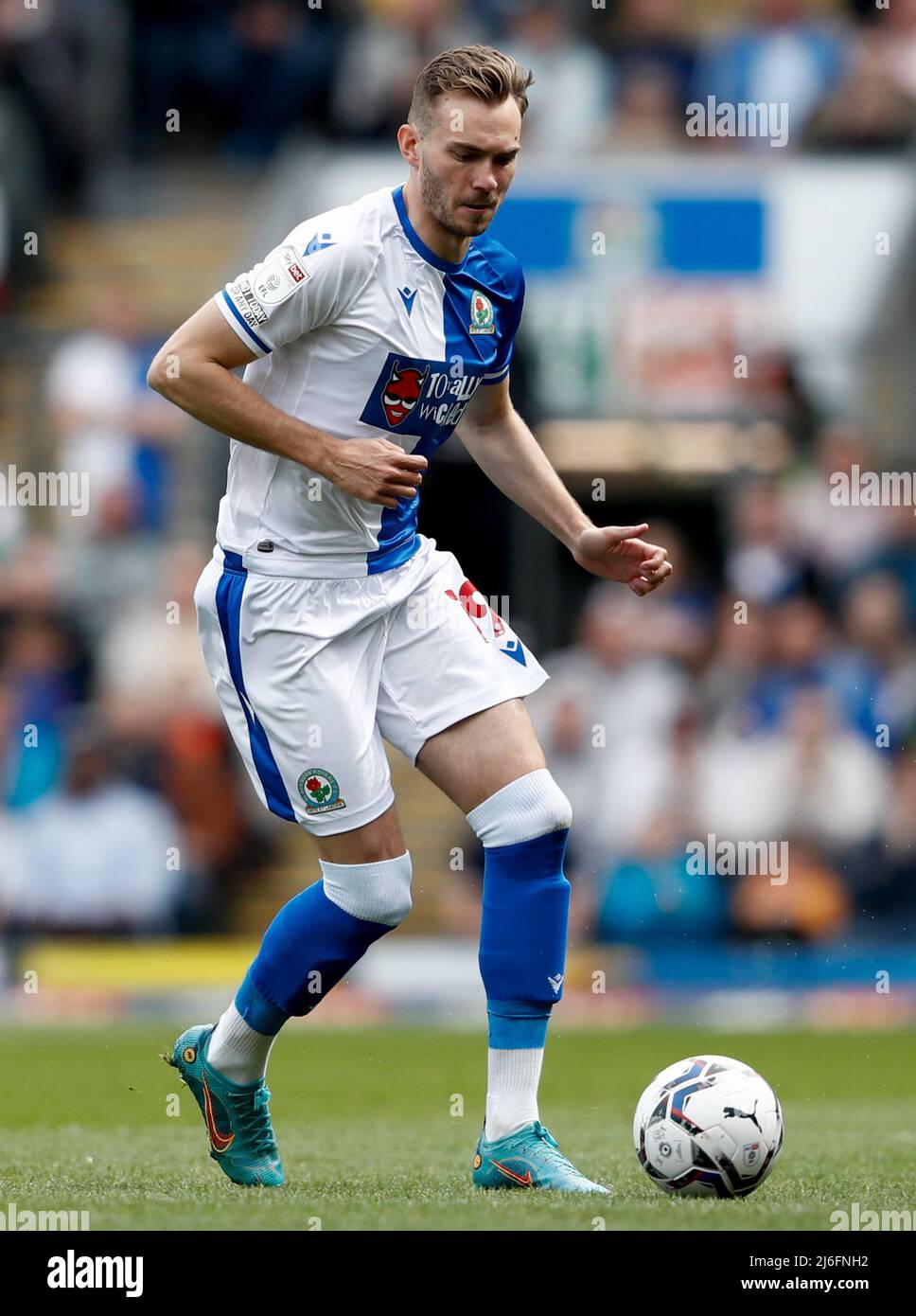 Blackburn Rovers' Ryan Hedges in action during the Sky Bet Championship ...