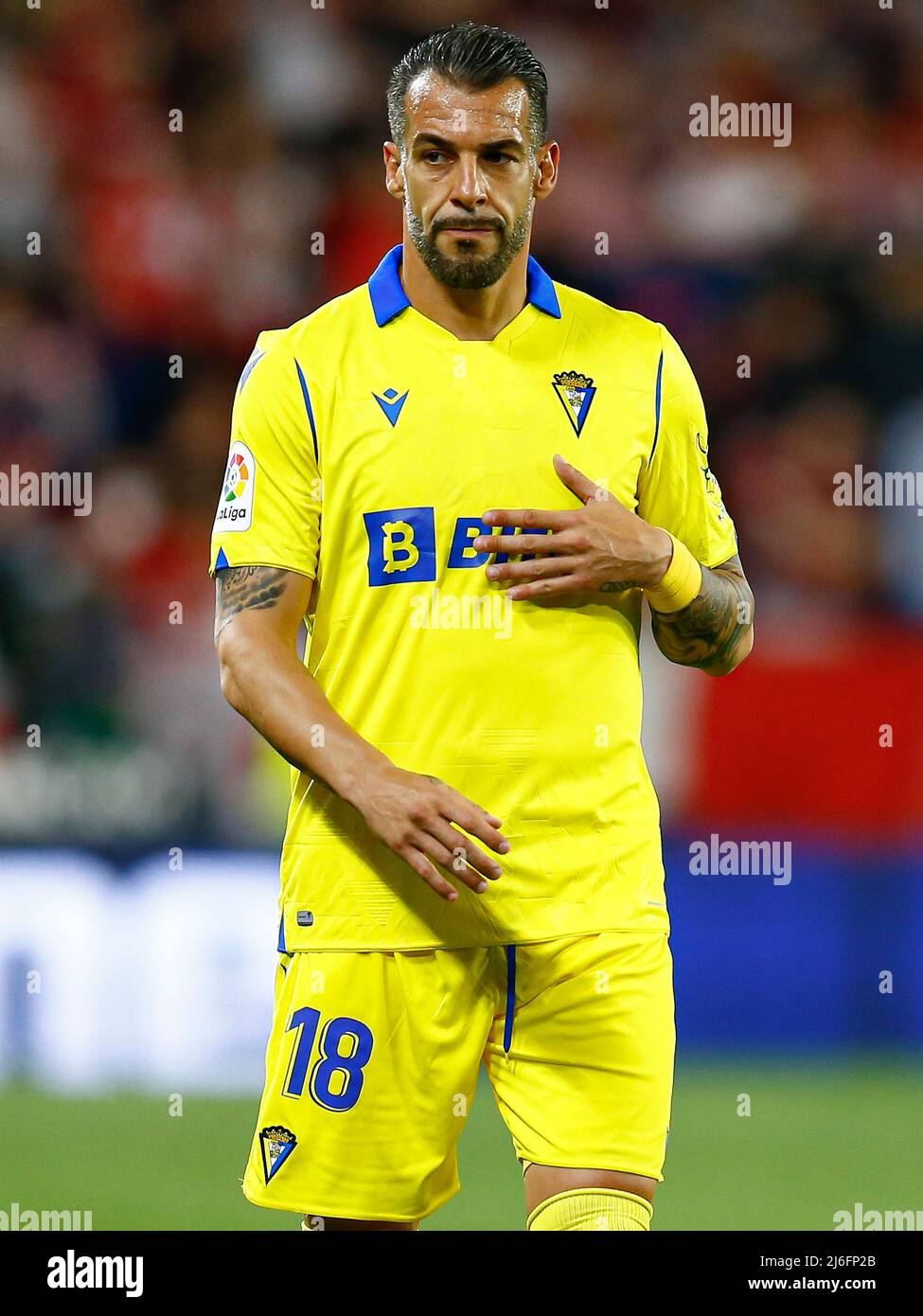 Alvaro Negredo of Cadiz CF during the La Liga match between Sevilla FC ...