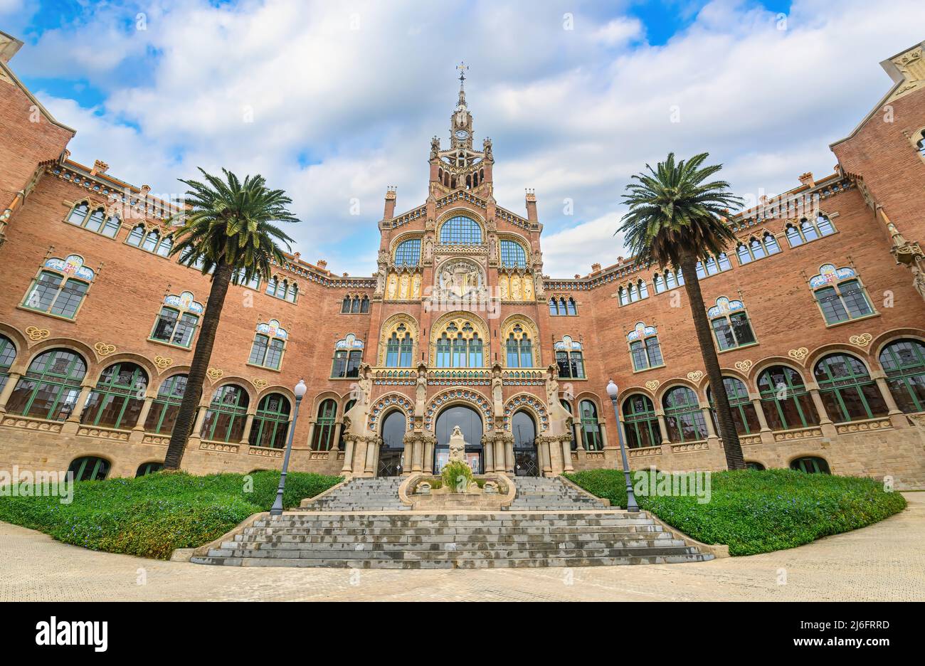 Barcelona, Spain. Hospital de la Santa Creu i Sant Pau complex, the ...