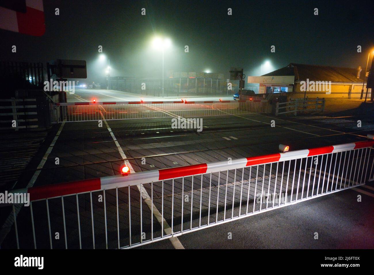 Automatic barriered crossing hi-res stock photography and images - Alamy