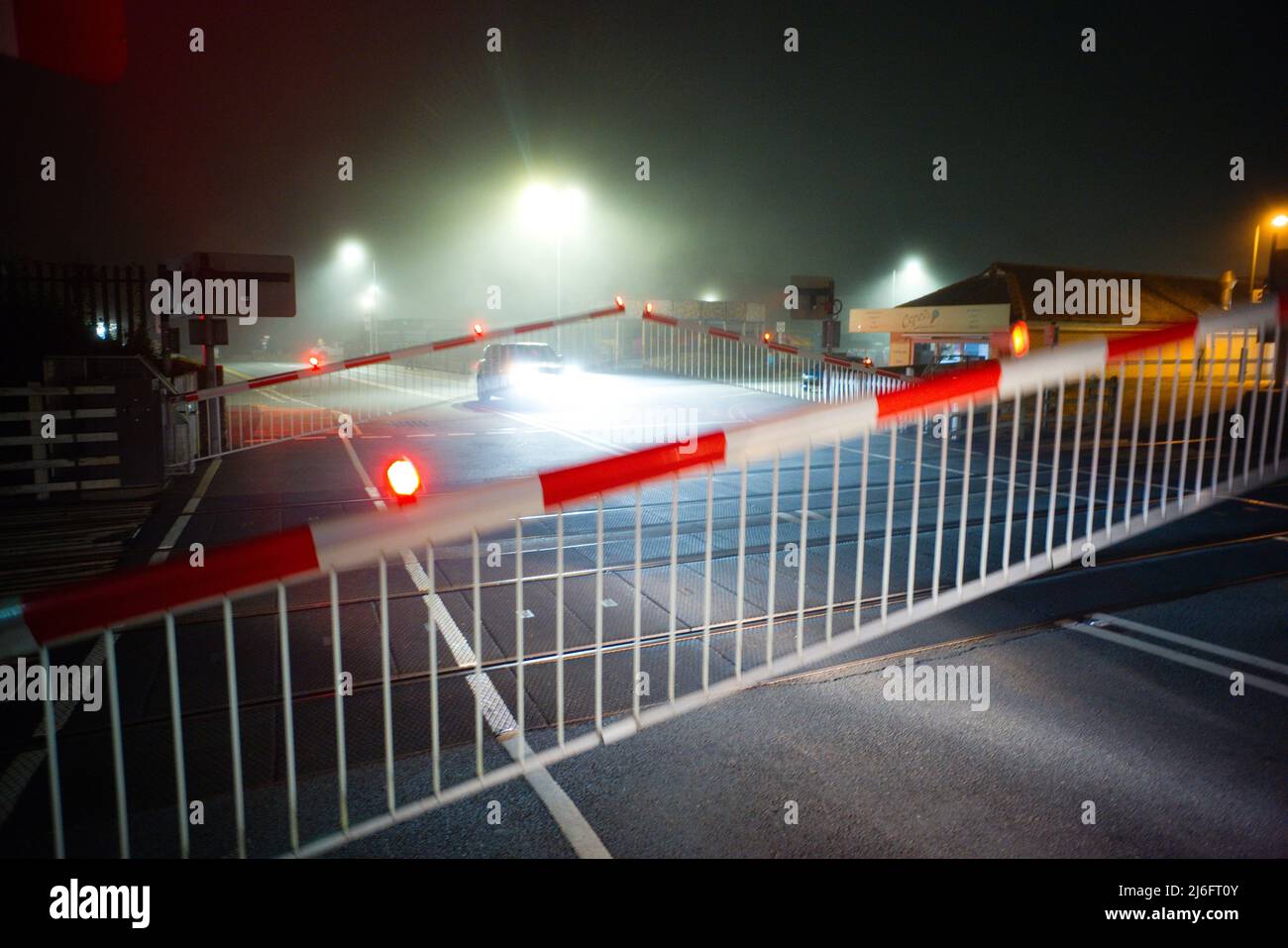 Automatic barriered crossing hi-res stock photography and images - Alamy