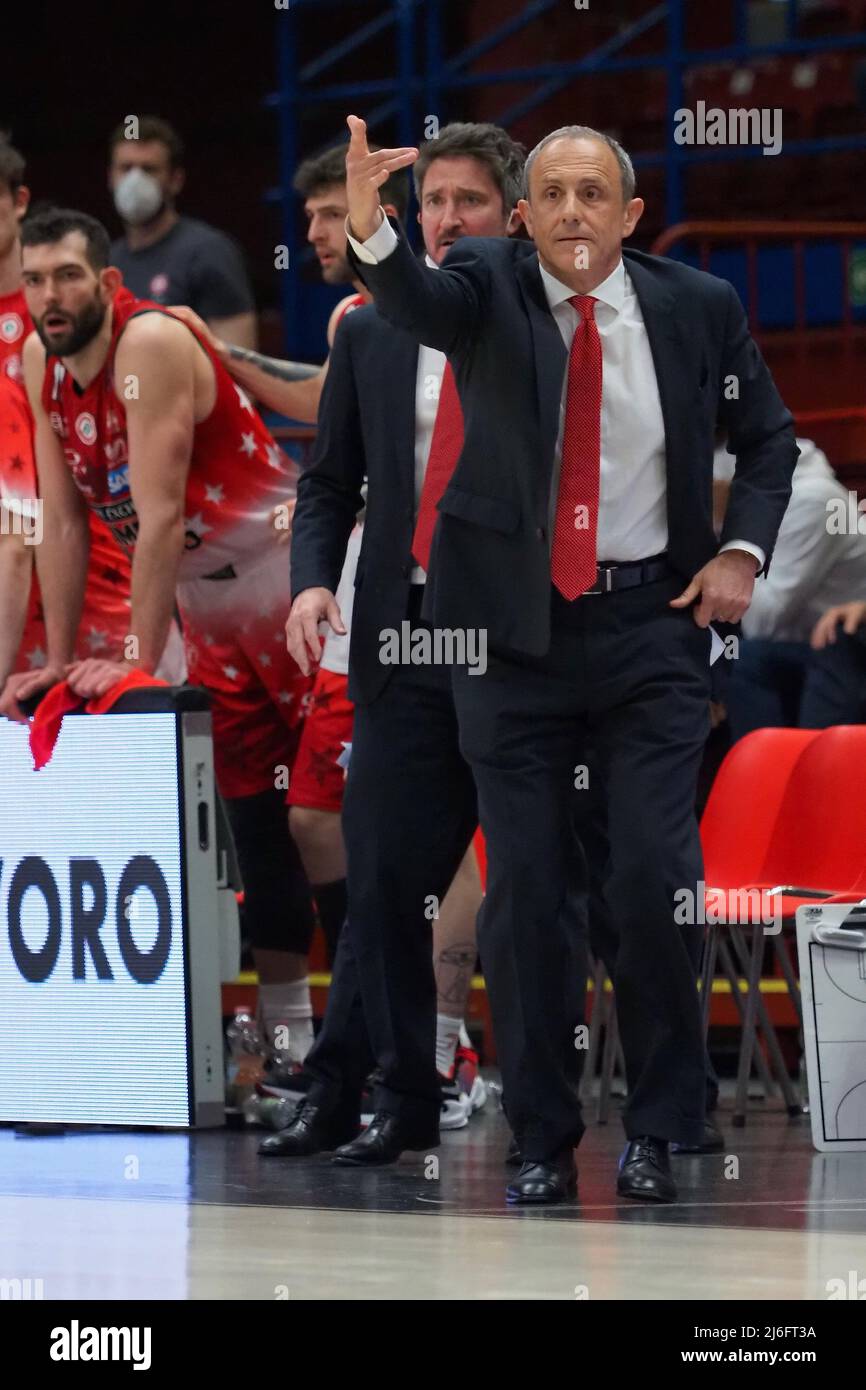 Ettore Messina, head coach AX Armani Exchange Olimpia Milano during AX ...
