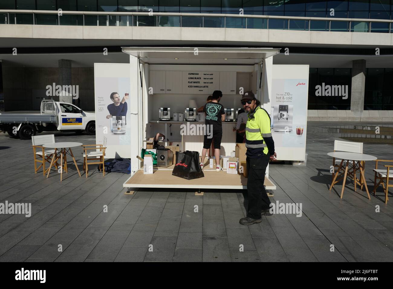 Marketing in front of sydney convention center hi-res stock photography ...