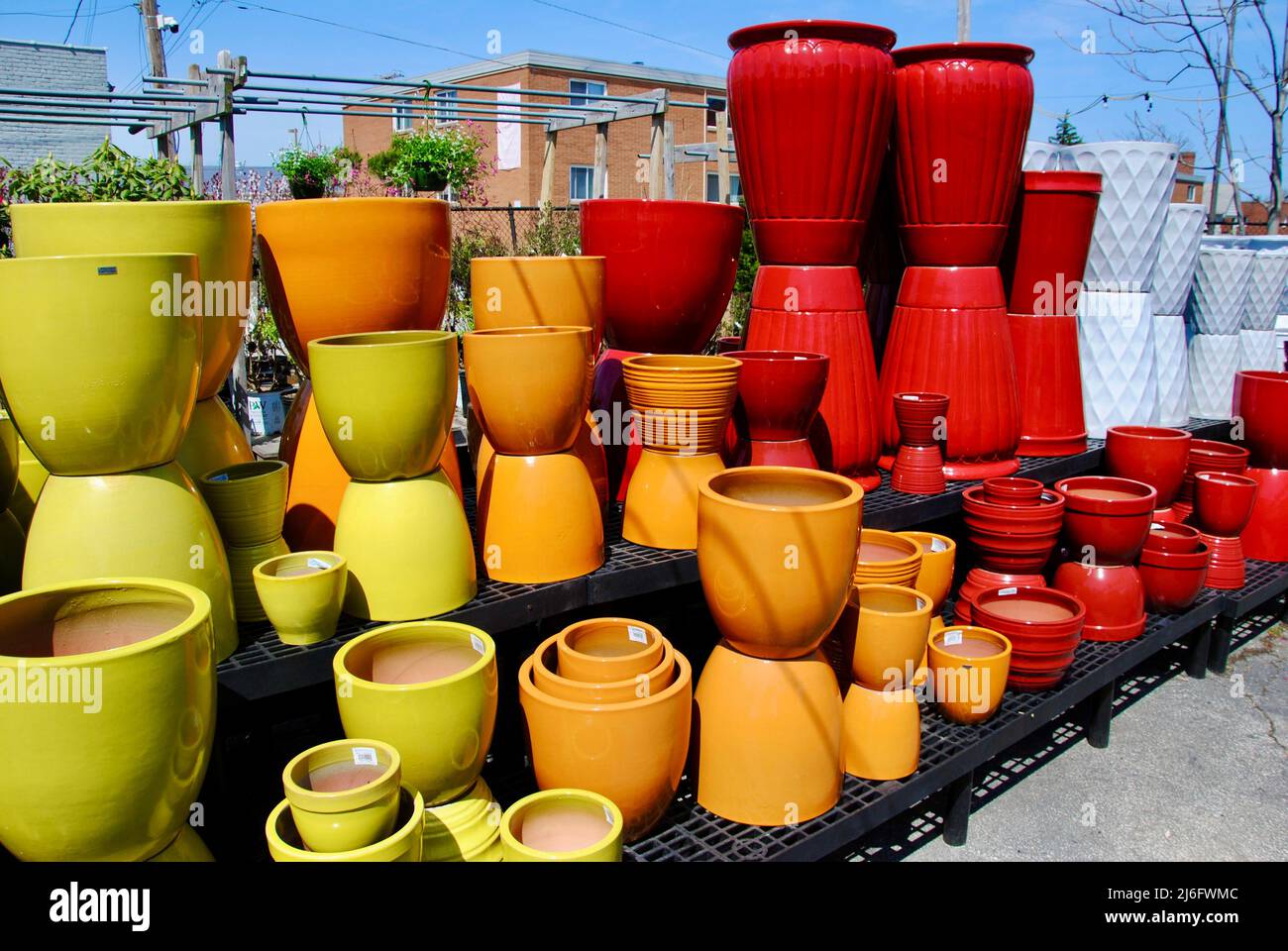 Selection of colorful planters and pots for sale in Lakewood, Ohio ...