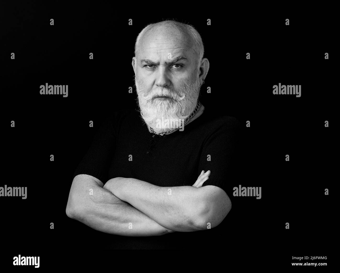 Handsome mature senior man Black and White Stock Photos & Images - Alamy