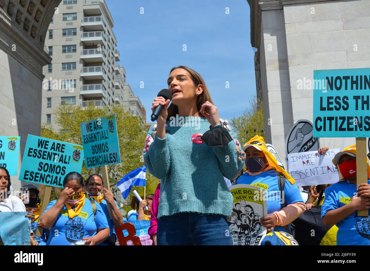 NY State Senator Julia Salazar speaks in support of Immigrant Workers ...
