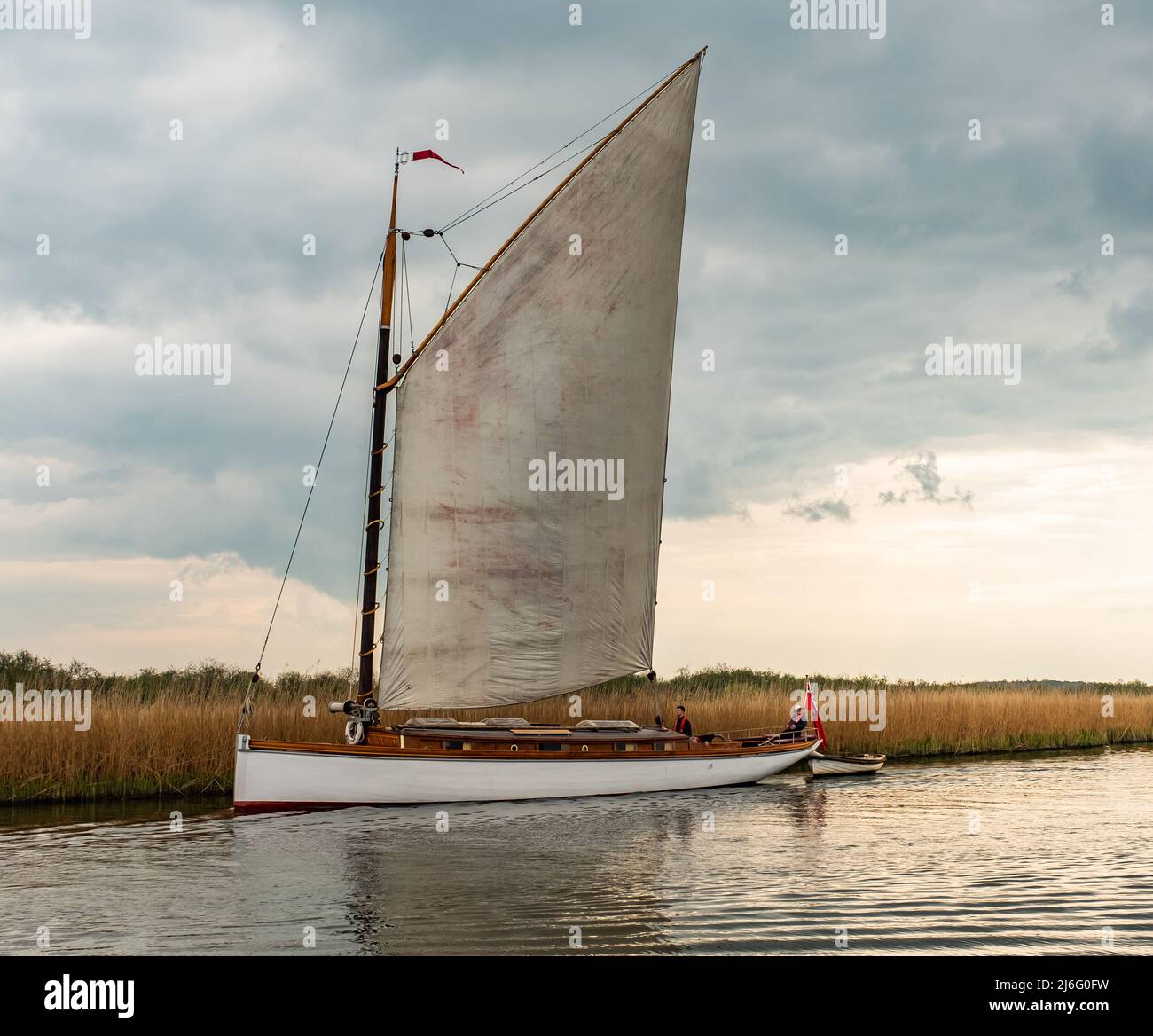 Horning, Norfolk, UK – 01 May 2022. The Norfolk pleasure wherry “Olive ...