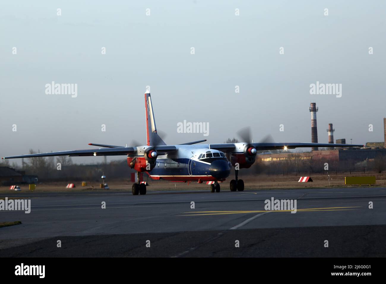Transportation concept - turbo propelled aircraft on bearing track in ...