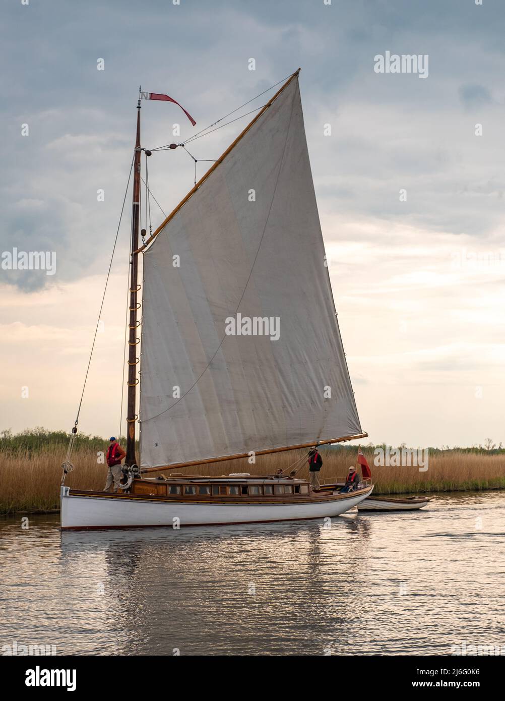 Horning, Norfolk, UK – 01 May 2022. The Norfolk pleasure wherry “Norada ...