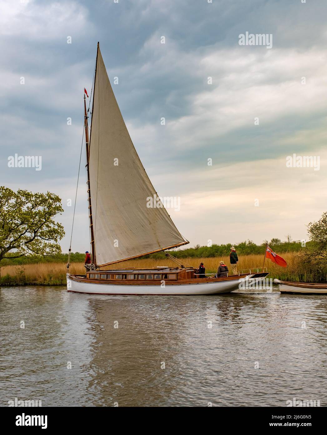 Horning, Norfolk, UK – 01 May 2022. The Norfolk pleasure wherry “Norada ...