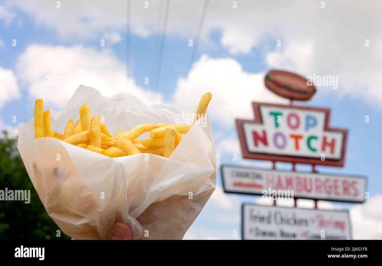 Top Notch Hamburger Stand in Austin, Texas Stock Photo - Alamy