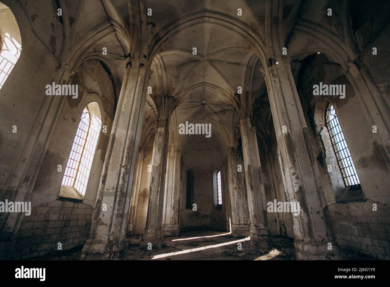 Old abandoned church. Magic building with ghosts Stock Photo - Alamy