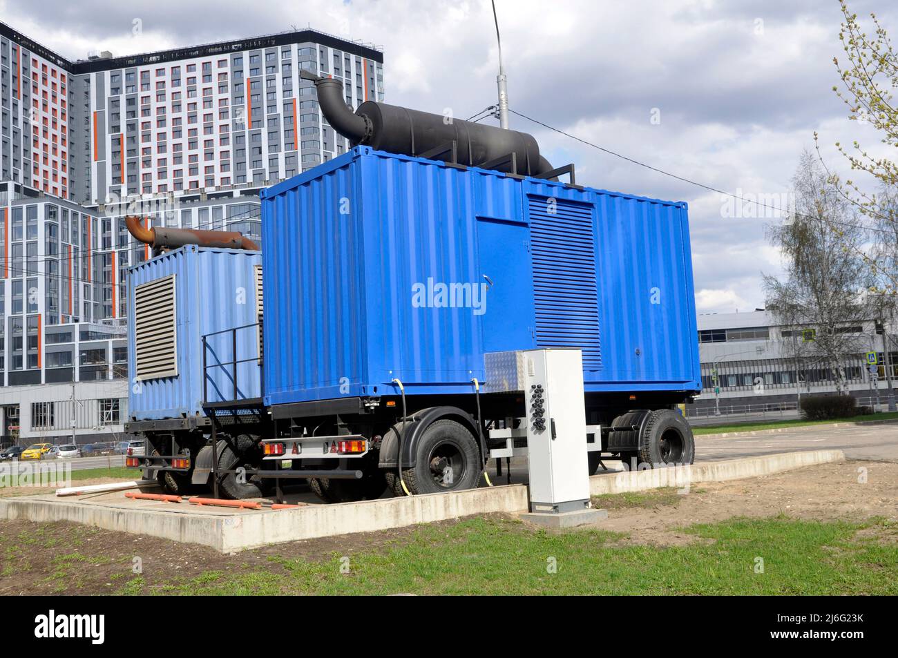 Industrial mobile diesel generator. Backup generator, trailer ...