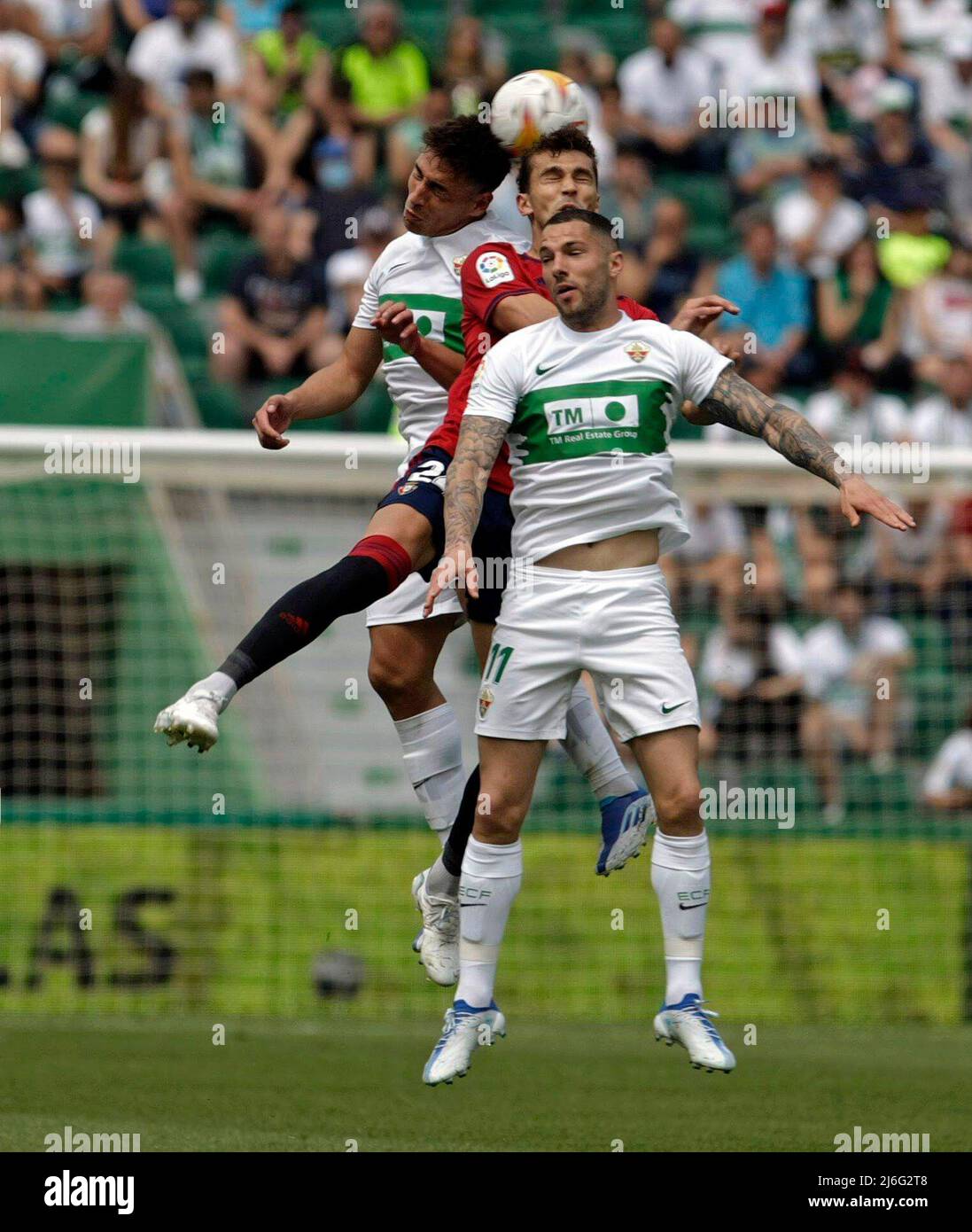 Spanish La Liga soccer match Elche vs Osasuna at Manuel Martínez Valero ...