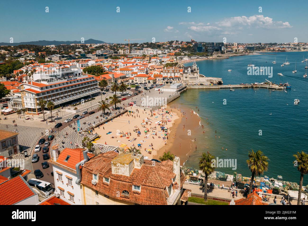 Aerial view of Cascais bay, Portugal Stock Photo - Alamy