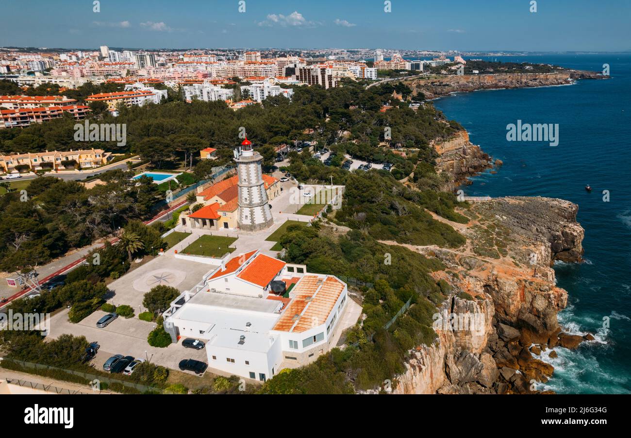 Guia lighthouse in cascais hi-res stock photography and images - Alamy