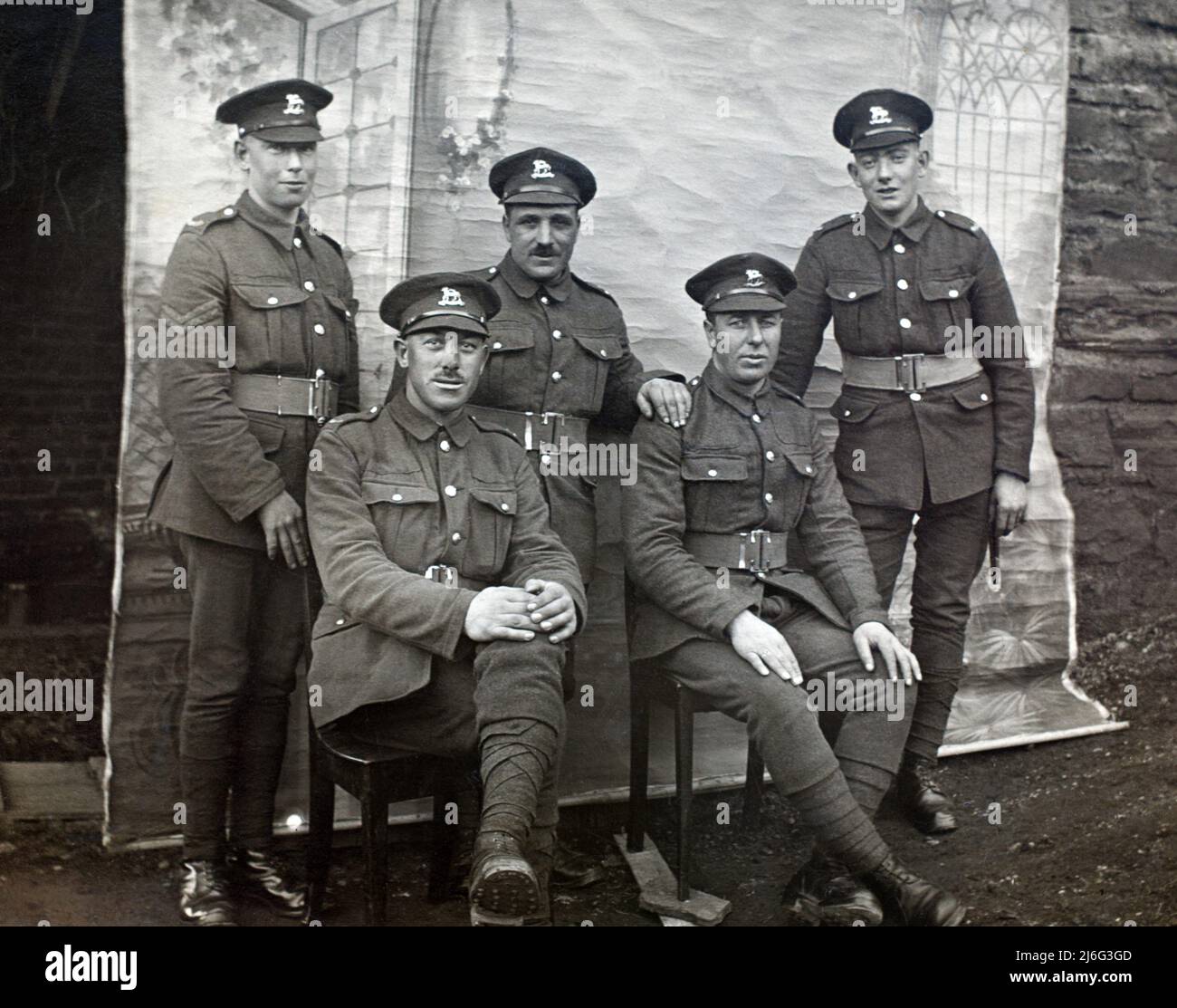 A portrait of a First World War British soldiers from the Queen's Royal ...