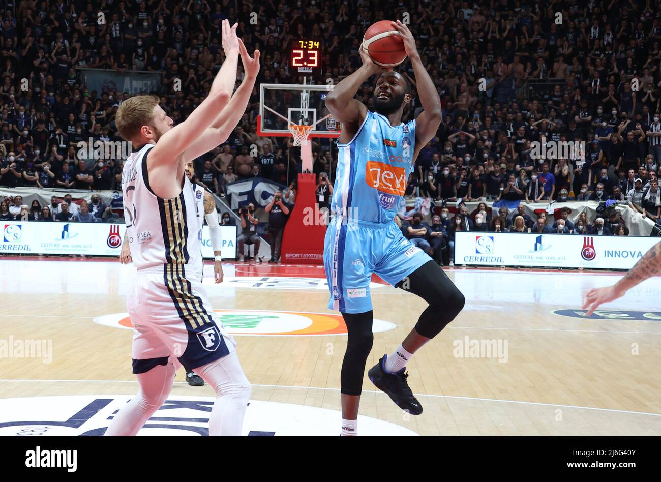 Markis McDuffie (Gevi Napoli Basket) during the series A1 of italian LBA basketball championship ...