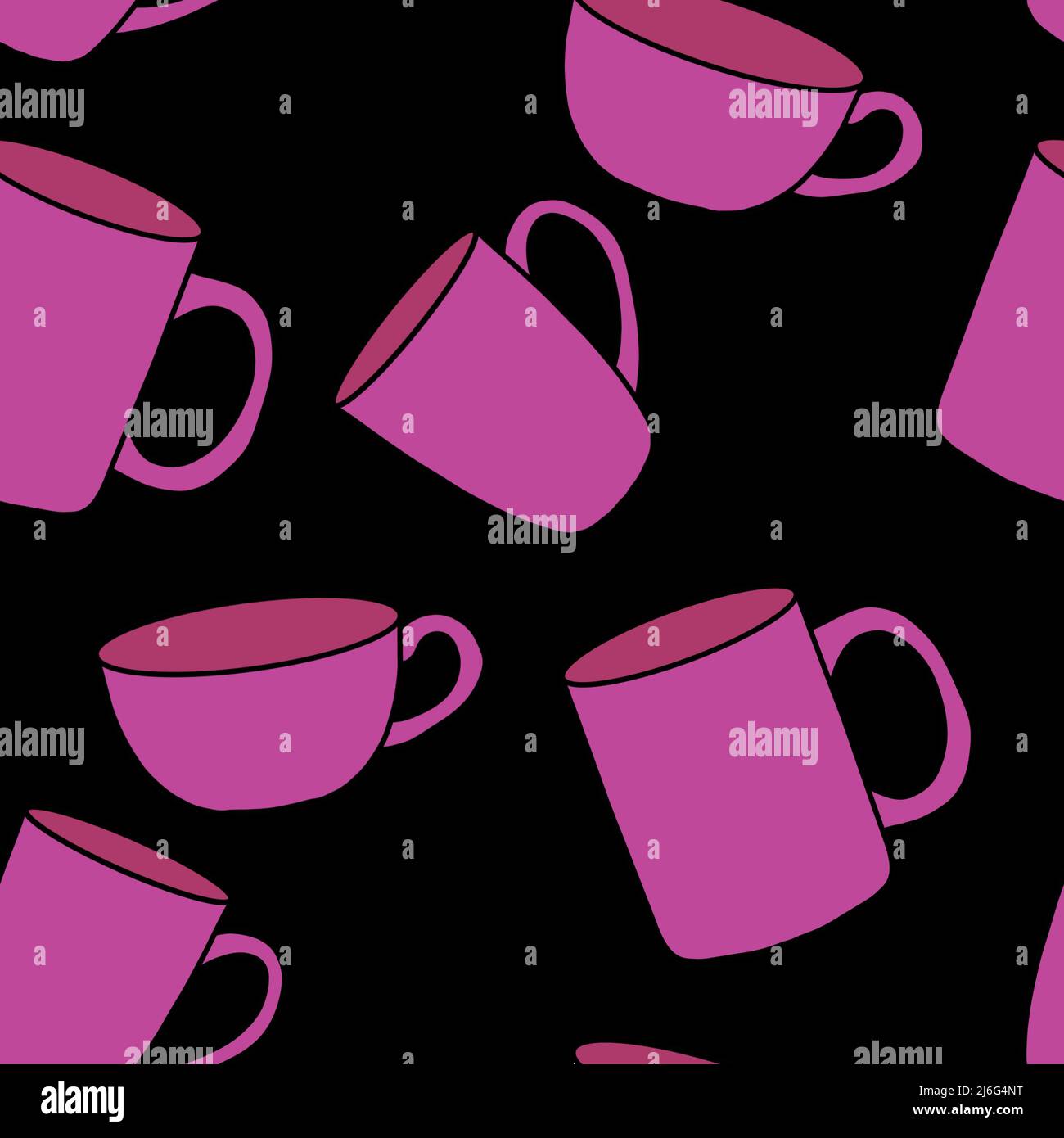 Breakfast seamless cup pattern for fabrics and textiles and packaging ...