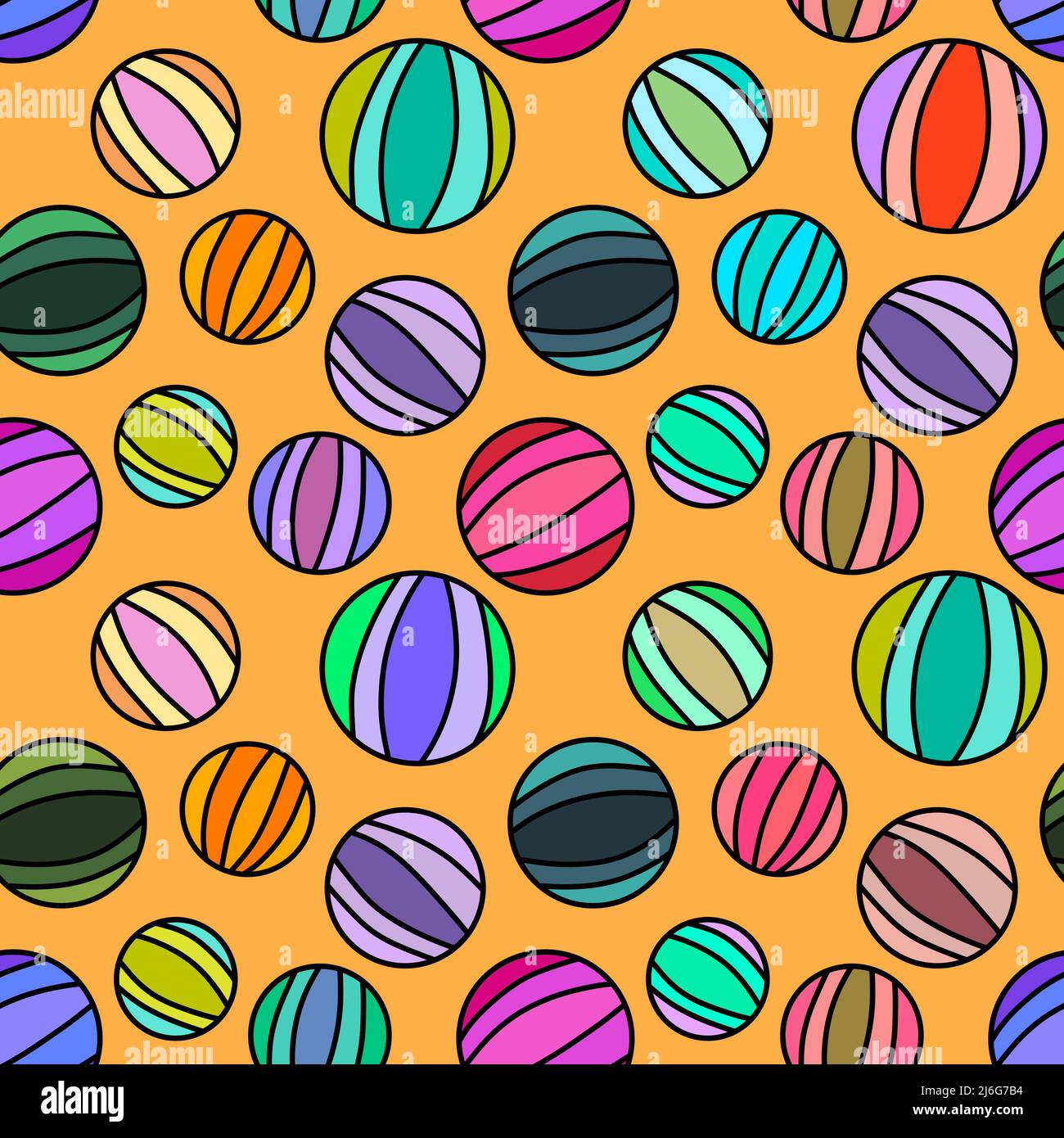 Kids seamless summer beach ball pattern for fabrics and packaging and ...