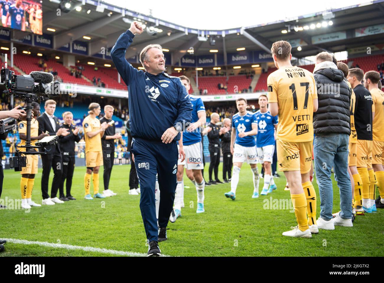 Oslo, Norway. 01st, May 2022. Head coach Erling Moe of Molde seen after ...