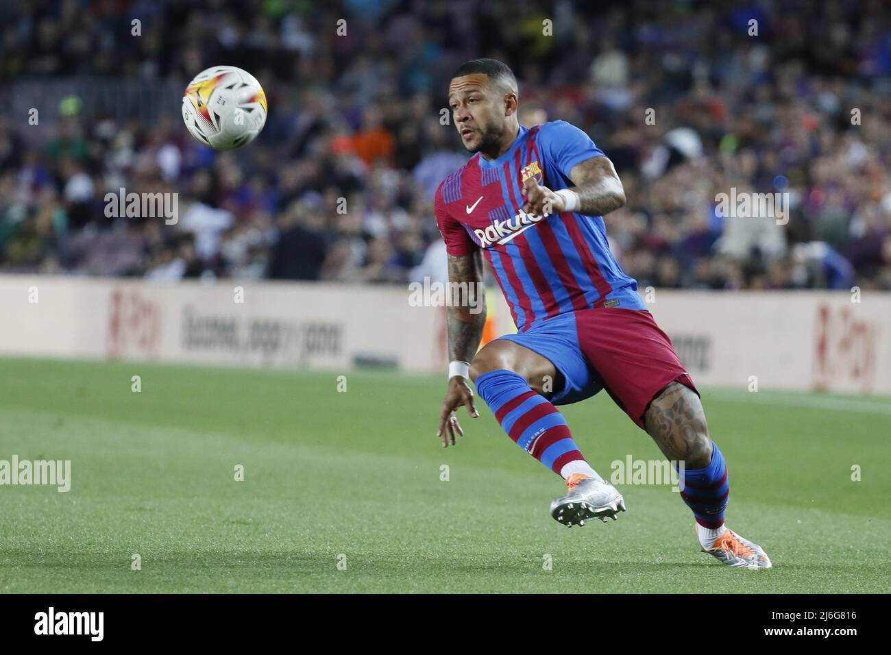Memphis Depay (9 FC Barcelona) during, LaLiga Santander match between ...