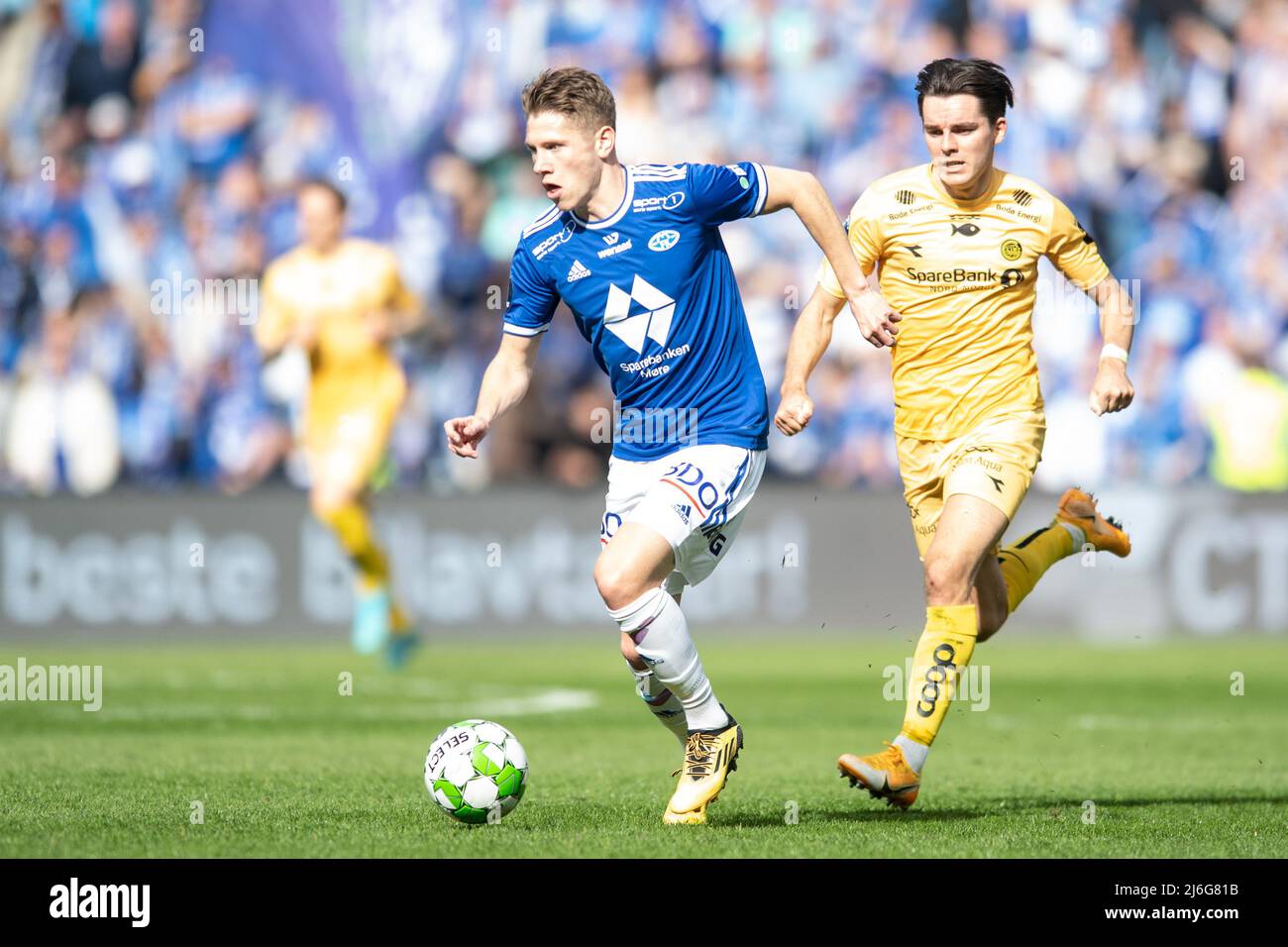 Oslo, Norway. 01st, May 2022. Markus Andre Kaasa (15) of Molde seen in ...
