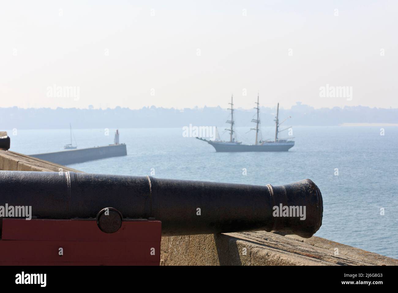 The German three-masted barque Alexander von Humboldt II at Saint-Malo ...