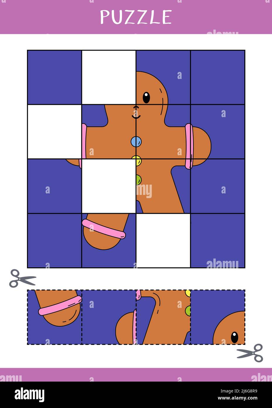 Puzzle for kids. Find the missing parts of the picture Stock Photo - Alamy
