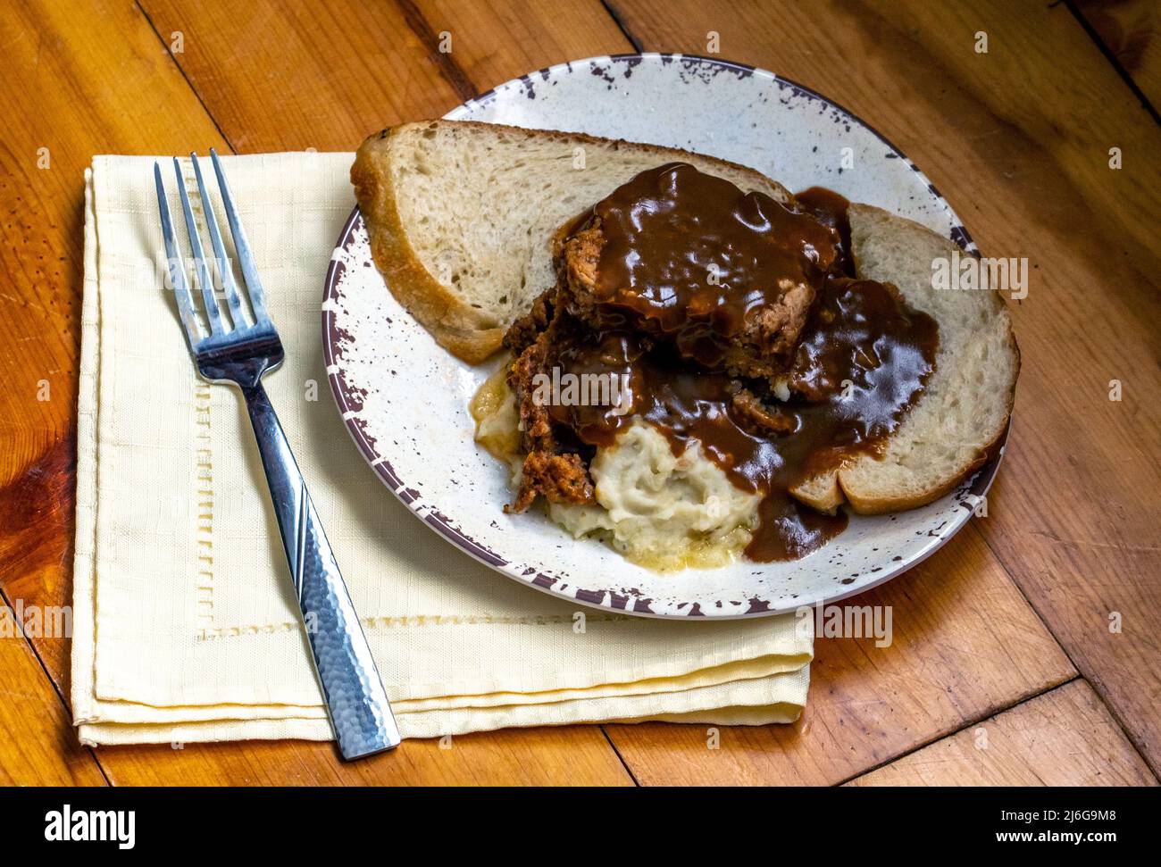 Open faced hamburger hi-res stock photography and images - Alamy