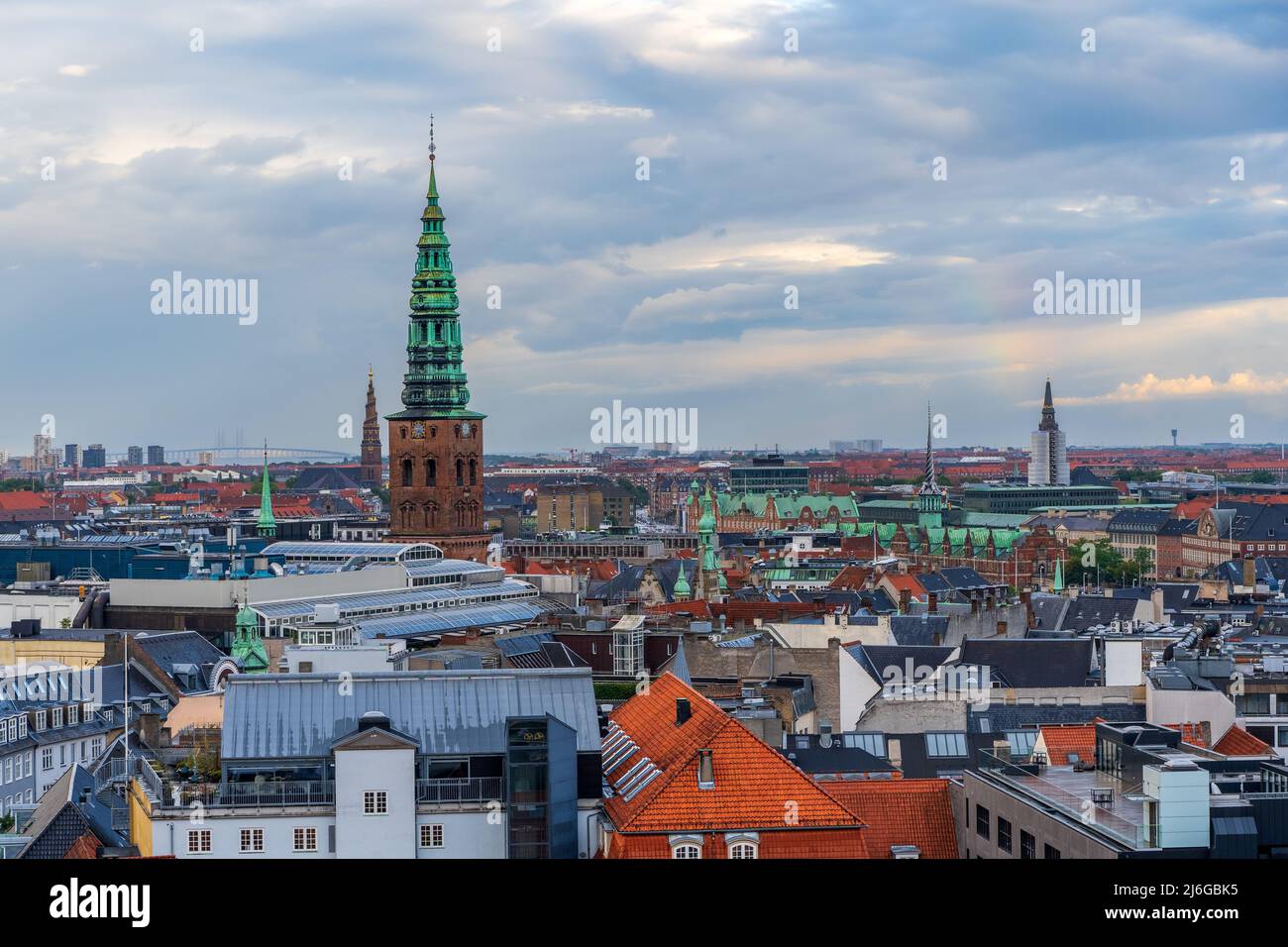 Beautiful aerial view of the delish city of Copenhagen the capital of ...