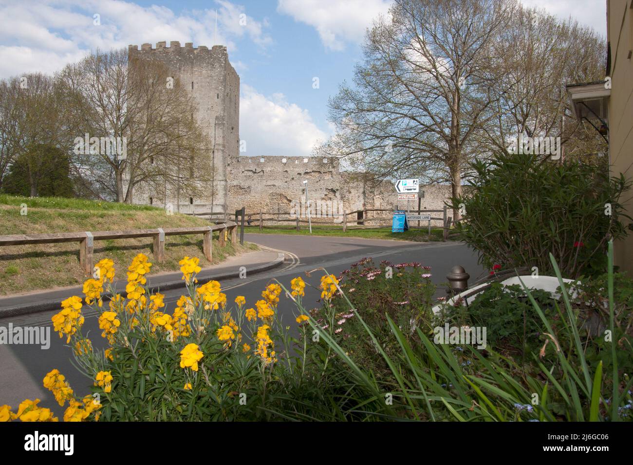 Portchester Castle, Portchester, Hampshire, England Stock Photo - Alamy