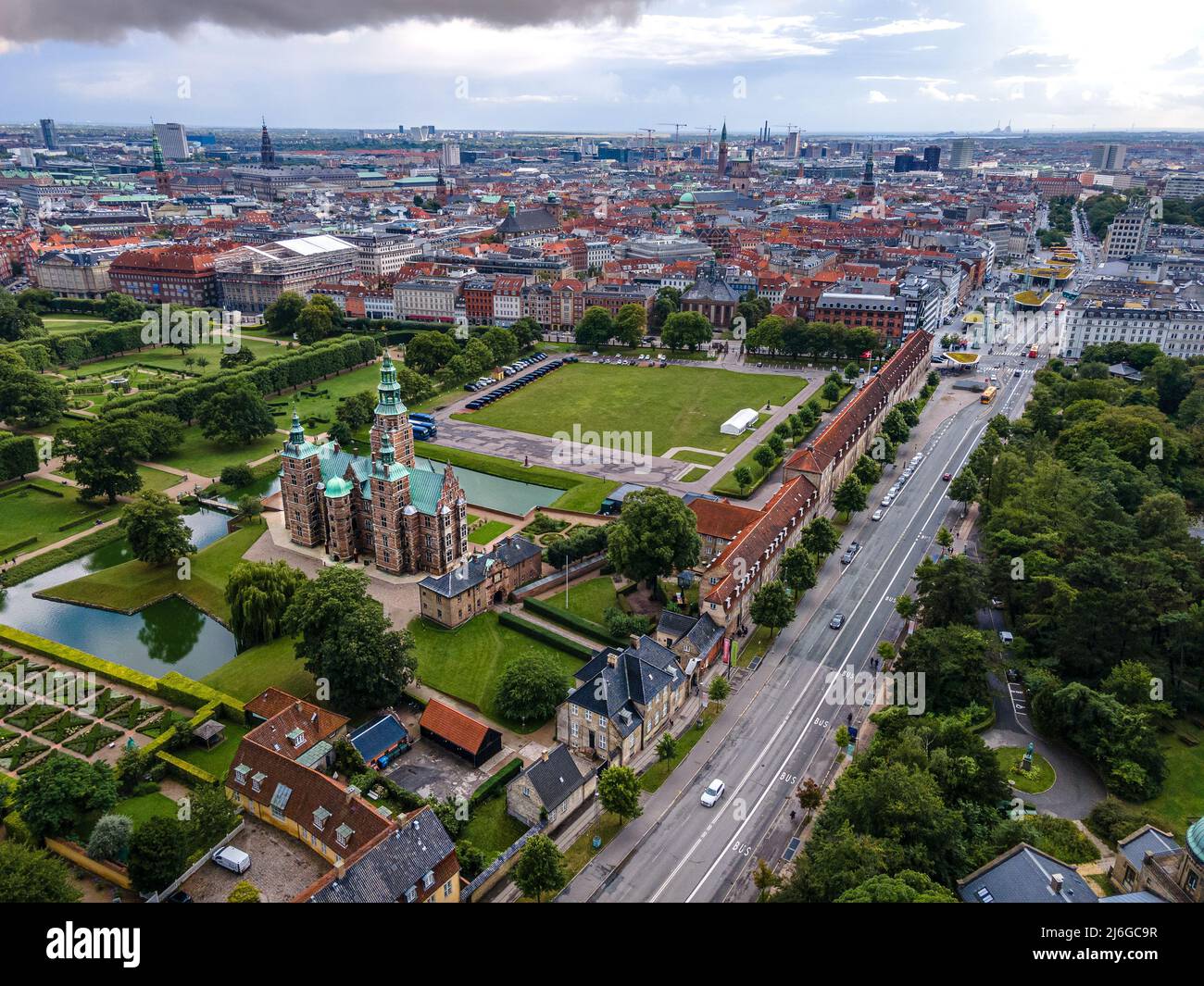 Beautiful aerial view of the delish city of Copenhagen the capital of ...