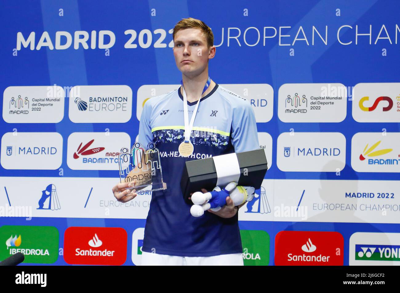 Viktor Axelsen from Denmark Gold medal, Final Men's single during the ...