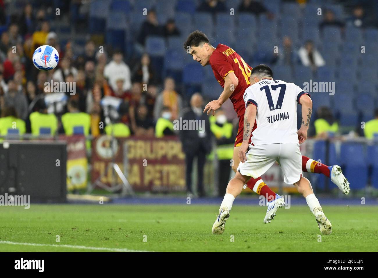 Eldor Shomurodov of A.S. Roma during the 35th day of the Serie A ...
