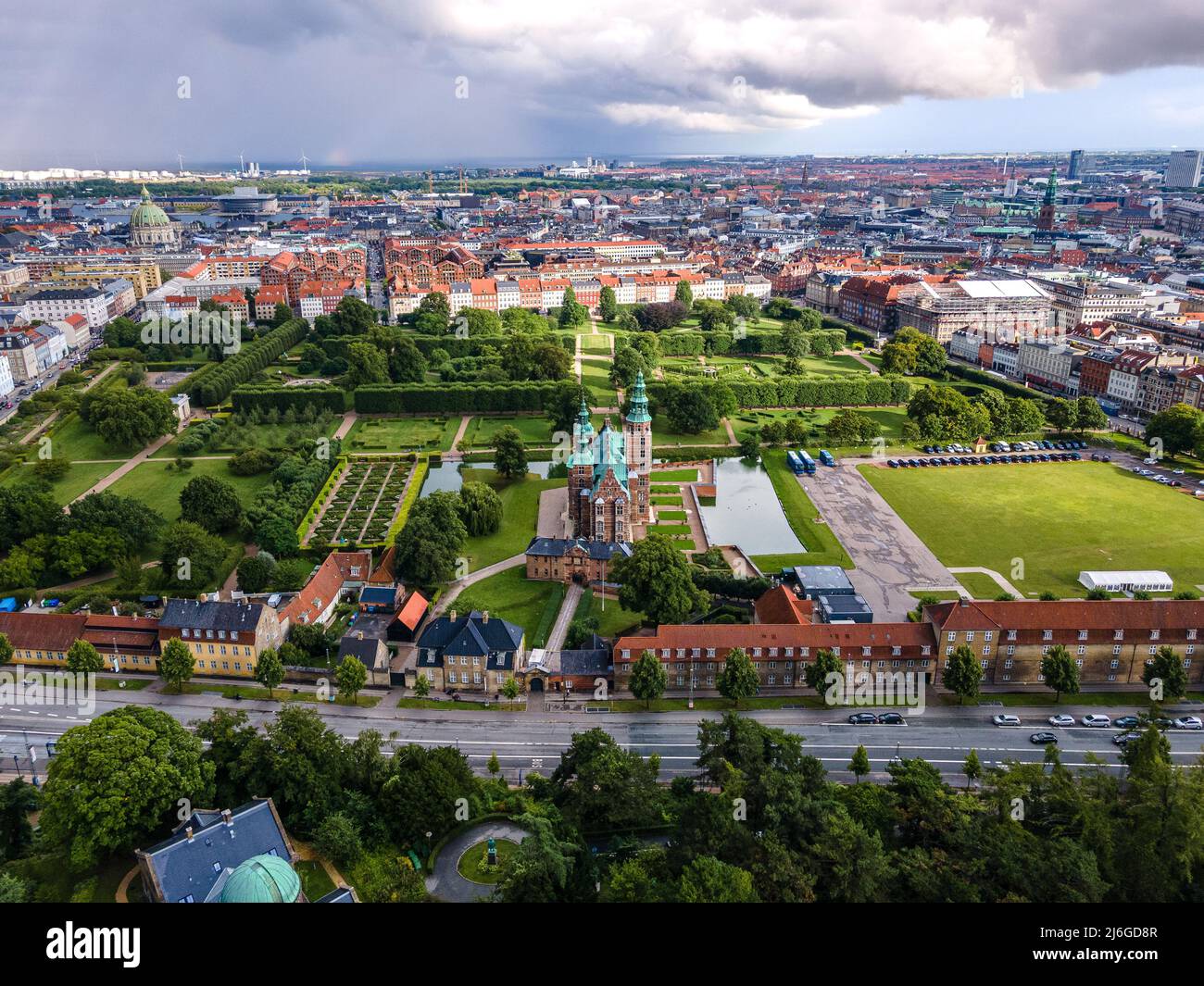 Beautiful aerial view of the delish city of Copenhagen the capital of ...