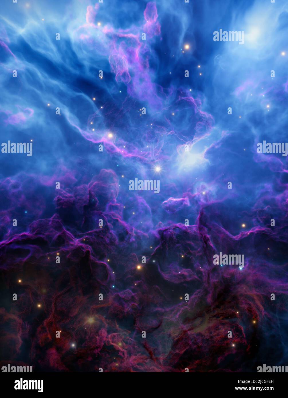 Nebula in outer space, planets and galaxy Stock Photo - Alamy