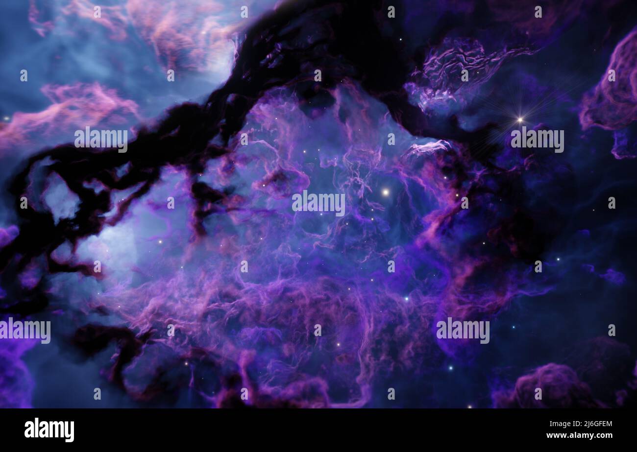 Nebula in outer space, planets and galaxy Stock Photo - Alamy