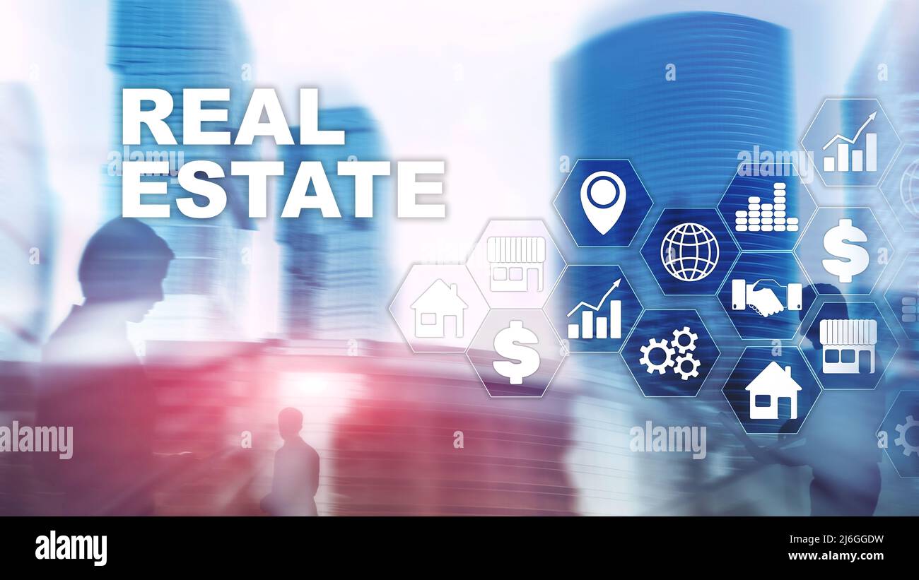 Real estate. Property insurance and security concept. Abstract business ...