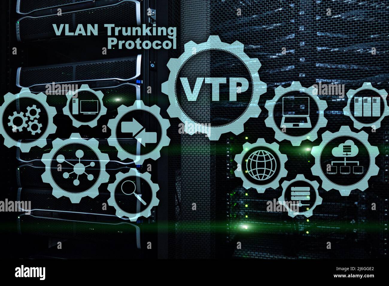 VLAN Trunking Protocol. Virtual Local Area Network. VTP Stock Photo - Alamy