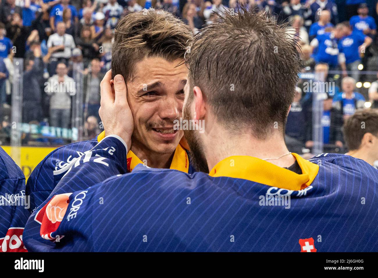 Reto Suri #26 (EV Zug) during the National League Playoff Final ice ...