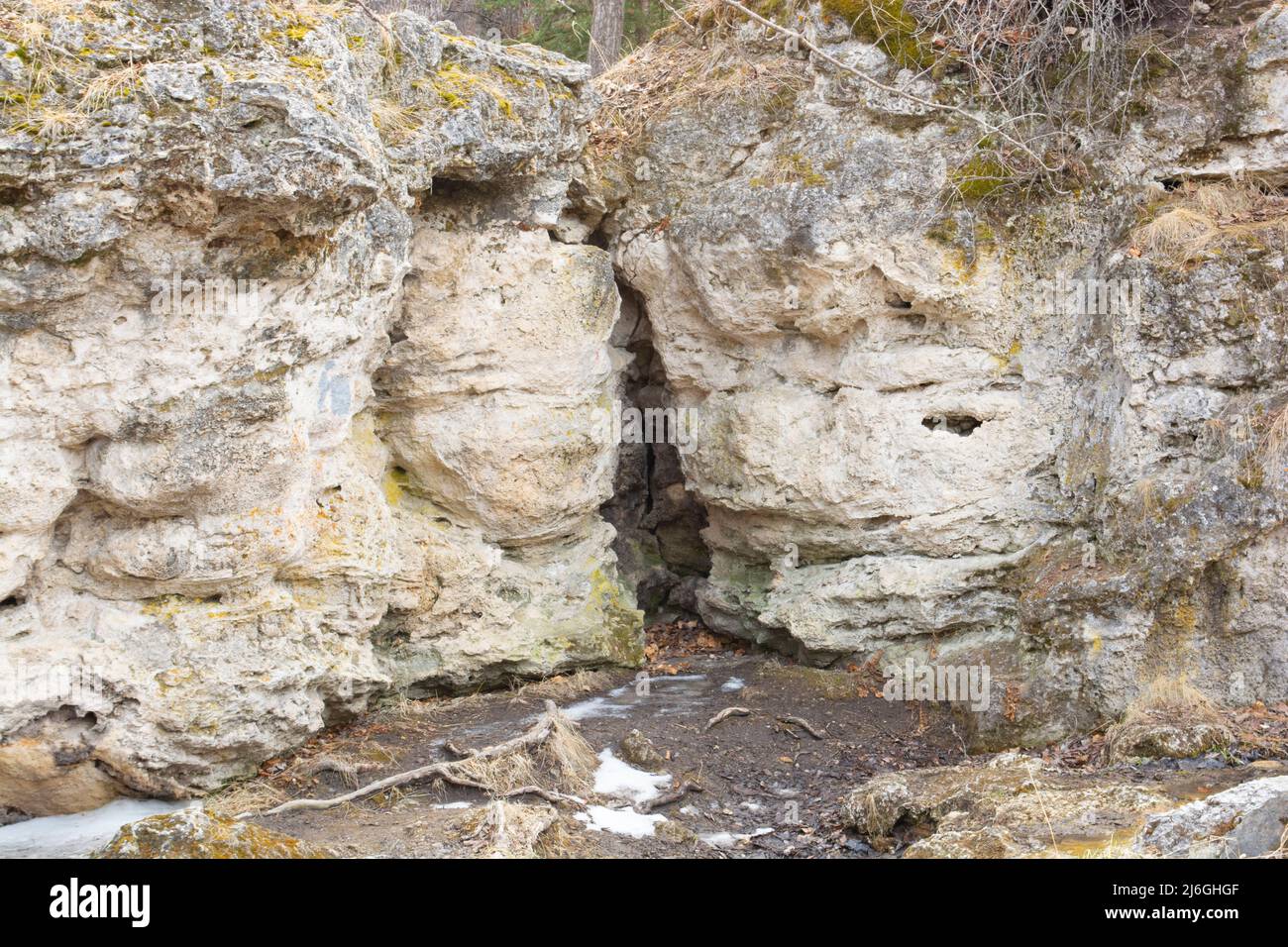 Spring Rock Formation from Minerals - Stream Rock Carved Stock Photo ...