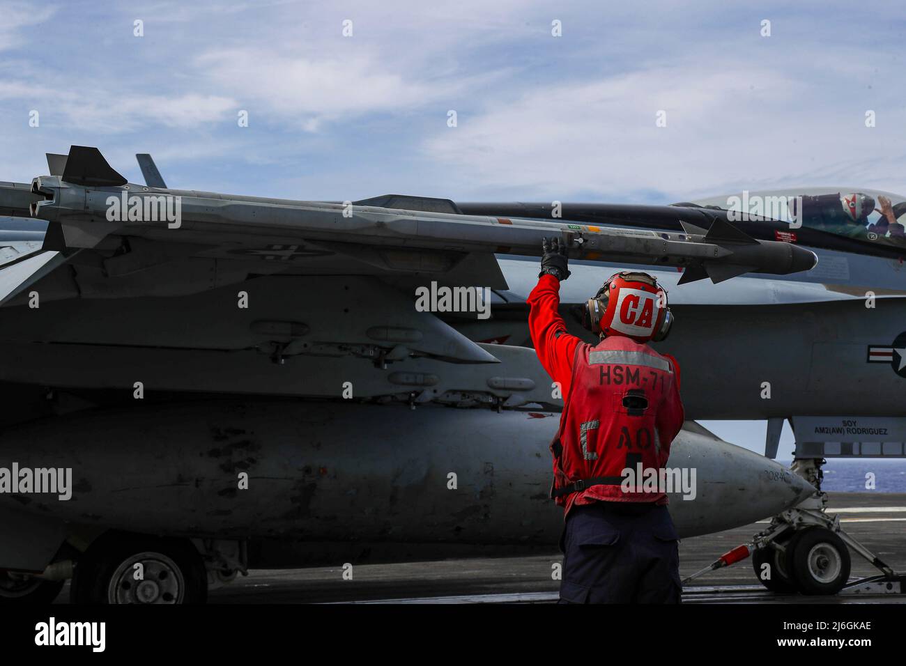 PHILIPPINE SEA (April 6, 2022) Aviation Ordnanceman 3rd Class Sean ...