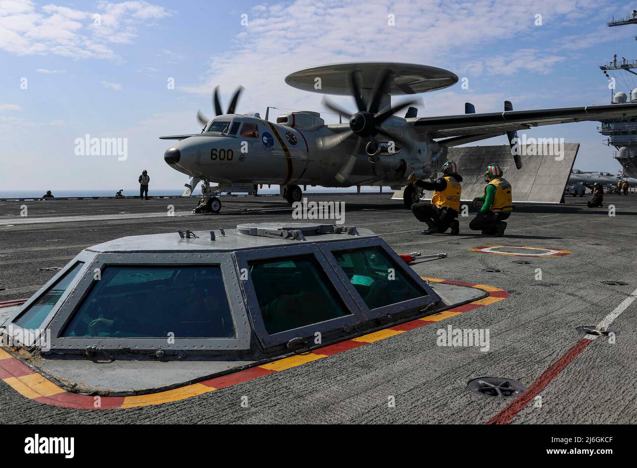 SEA OF JAPAN (April 11, 2022) An E-2D Hawkeye, assigned to the ...