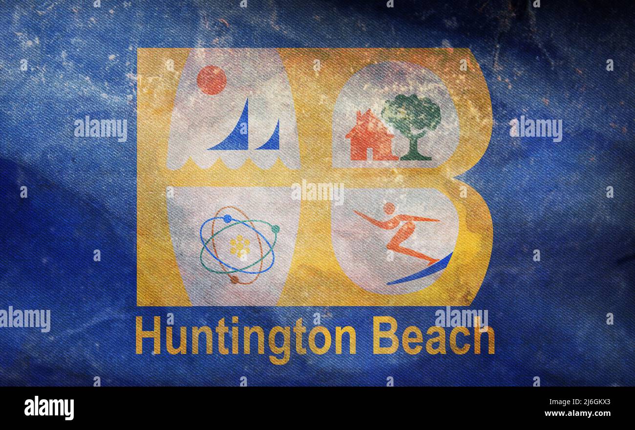 Huntington beach flag hi-res stock photography and images - Alamy