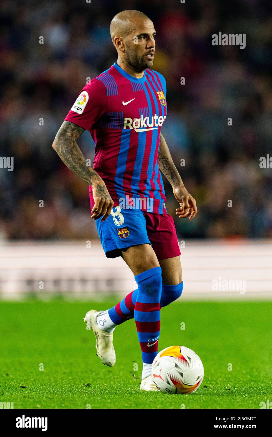 Dani Alves (FC Barcelona) in action during La Liga football match ...