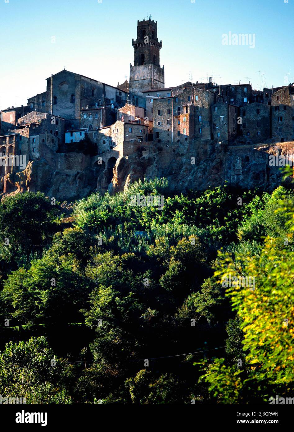 Italian town Pitigliano, province of Grosseto, Tuscany, Italy Stock ...
