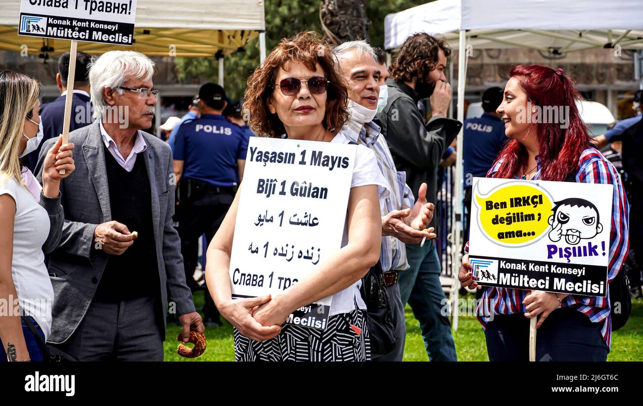 Anti capitalism sign slogan banner hi-res stock photography and images ...