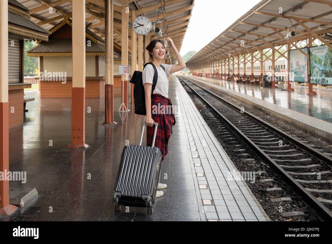 Asian woman backpacker traveler plan summer holiday after coronavirus ...